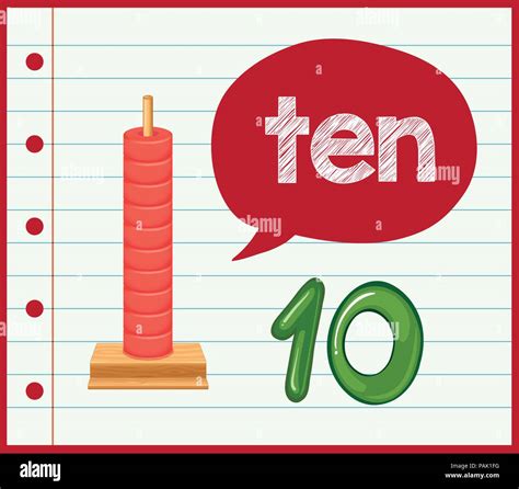 Number 10 Concept Poster Illustration Stock Vector Image And Art Alamy