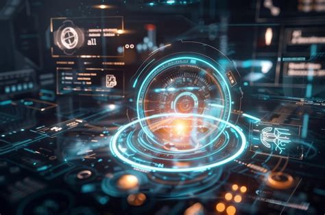 Premium Photo Futuristic User Interface Of A Holographic Display