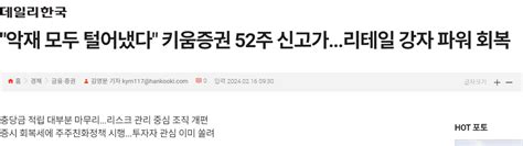 키움증권 52주 신고가 주식 에펨코리아