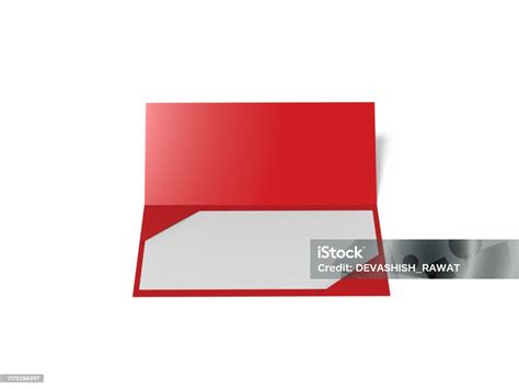결혼식 크리스마스 파티 생일 및 행사를위한 초대 모형 템플릿 빈 이중 접기 초대 봉투 절연 흰색 배경에 조롱 3d 그림 3차원 형태에 대한 스톡 사진 및 기타 이미지