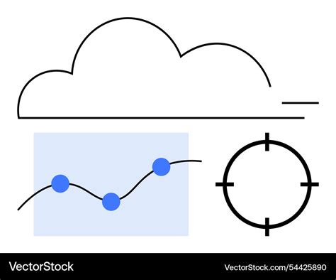 Data Cloud Storage And Analytics Represented Vector Image
