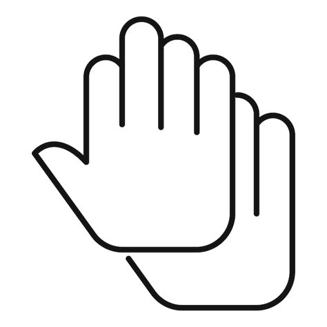 Premium Vector Two Hands Clapping Linear Icon