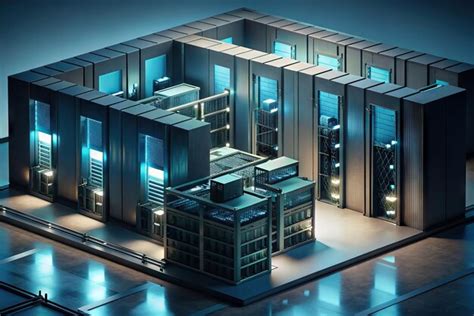 Premium Photo Modern Data Center And Network Infrastructure Solutions