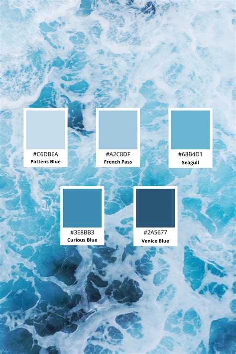 Blue Ocean Color Palette Ocean Color Palette Hex Color Palette Color Schemes Colour Palettes