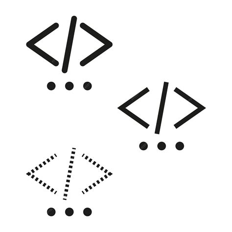 Premium Vector Coding Icon Set Programming Symbols Vector Developer Code Illustration Abstract