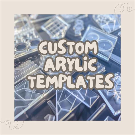 Custom Acrylic Craft Templates Leatherwork Woodworking Quilting Etsy