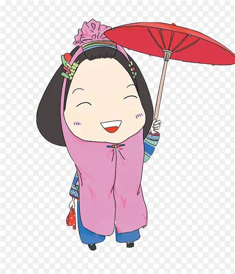 撑伞的惠安女孩卡通造型PNG图片素材下载 图片编号9949480 PNG素材网