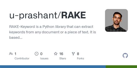 Github U Prashantrake Rake Keyword Is A Python Library That Can