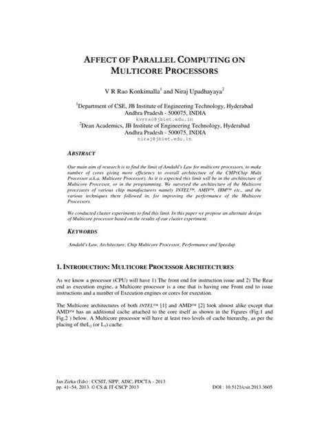 Affect Of Parallel Computing On Multicore Processors Pdf