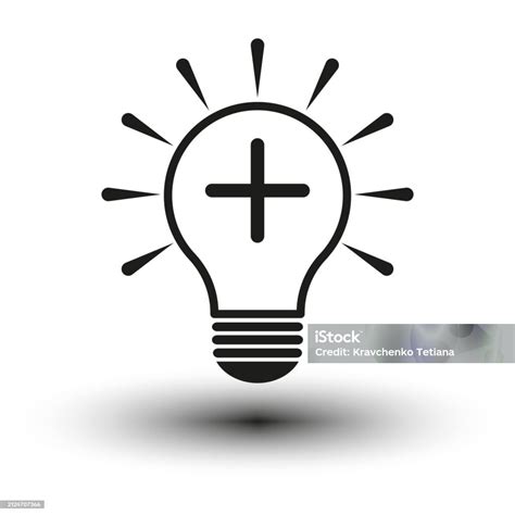 더하기 기호가 있는 전구 긍정적 인 아이디어의 개념 창의성과 혁신의 상징 벡터 일러스트 레이 션입니다 주당순이익 10 개념에 대한 스톡 벡터 아트 및 기타 이미지 Istock