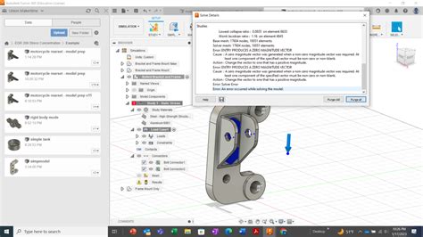 Simulation Analysis For Static Stress Analysis Course Bolt Connector
