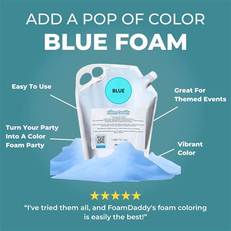 Blue Foam Coloring Color Foam Party Machine Additive Foamdaddy