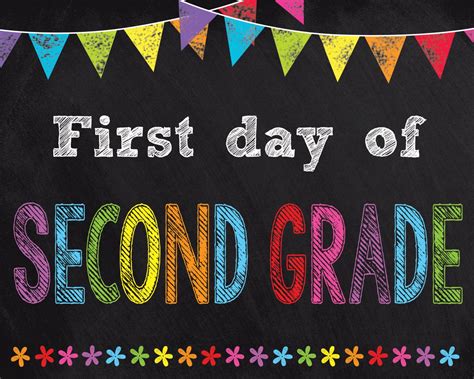 First Day Of Second Grade Free Printable
