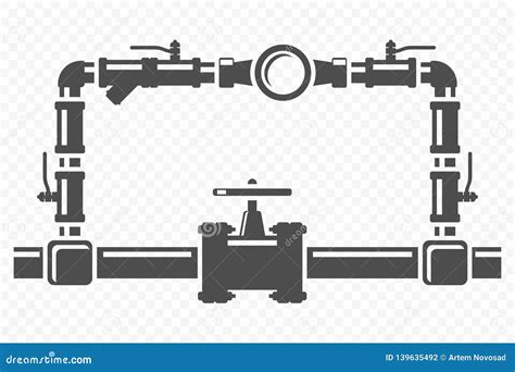Icon For The Bypass System Of The Water Meter Unit Vector On Icon For The Bypass System Of The Water Meter Unit Vector On