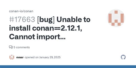 [bug] Unable To Install Conan 2 12 1 Cannot Import Setuptools Build Meta · Issue 17663