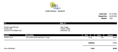 SQL Ledger ERP
