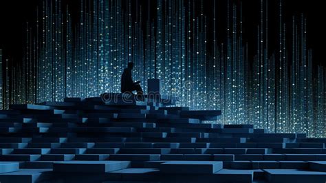 Data Mining And Cloud Technology Illustration Stock Illustration