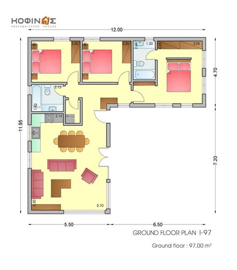 Modern Single Storey L Shape Design In White 3 Bedrooms 2 Bathrooms — Naibann — Indoors Home