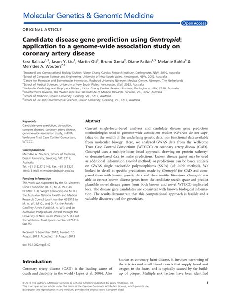 Pdf Candidate Disease Gene Prediction Using Gentrepid Application To