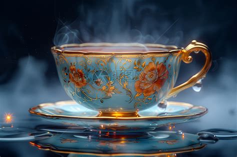 茶杯上的花纹高清图片下载 正版图片601467433 摄图网