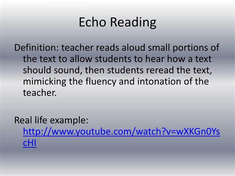 PPT Echo Or Choral Reading PowerPoint Presentation Free Download ID