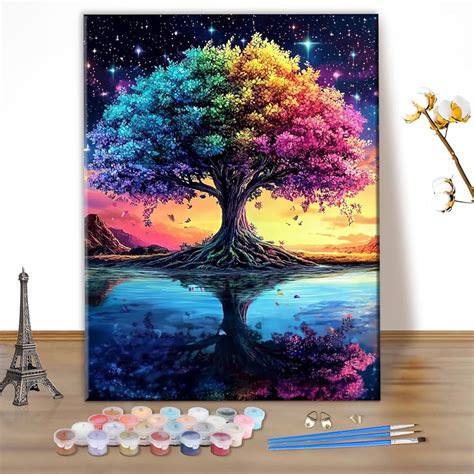 Kit Fai Da Te Murando Quadro Da Dipingere Con I Numeri Adulti Fiori