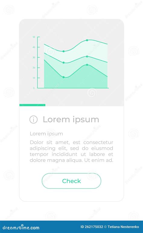 Areas Chart Ui Element Template Stock Vector Illustration Of
