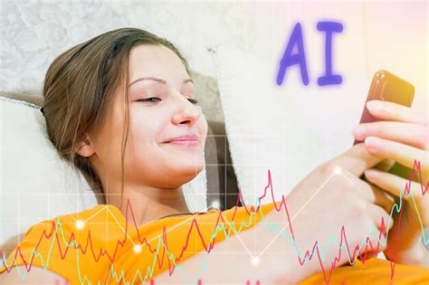 Premium Photo Young Girl Holds A Mobile Phone Browsing Social Networks Future Artificial