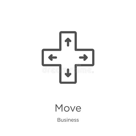 Move Icon Vector From Business Collection Thin Line Move Outline Icon