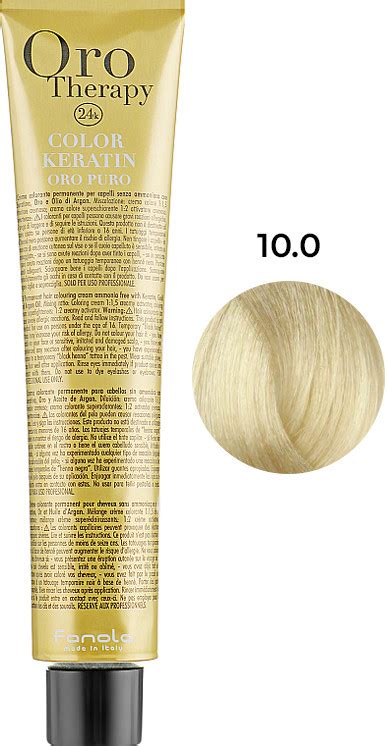 10.0 Extra blond platinum Краска Keratin Oro Puro Fanola, 100 мл ...