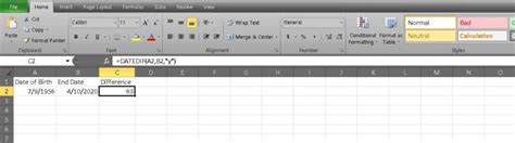 How To Calculate Age In Excel Android Authority