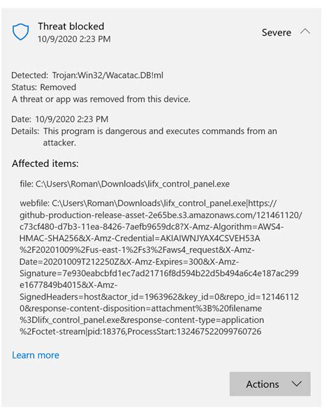 Executable Is Being Detected As Virus With Windows Defender Trojan