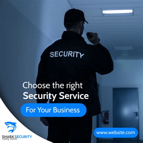 Minimal Square Security Service Advertisement Template Postermywall