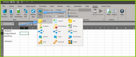 Creating A Template In Excel With SQL Data Fluent Docs