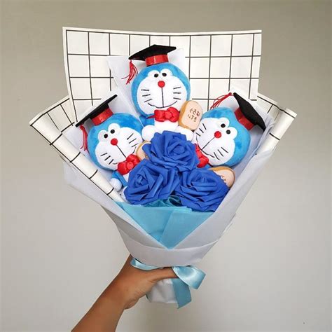 Doraemon Graduation Bouquets Furniture And Home Living Home Decor Artificial Plants And Flowers