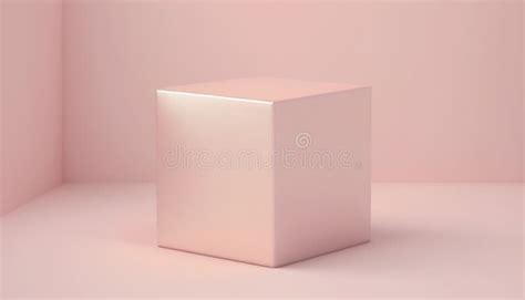 Minimalist Abstract Background Geometric Shapes Pastel Colors 3d Render Stock Illustration