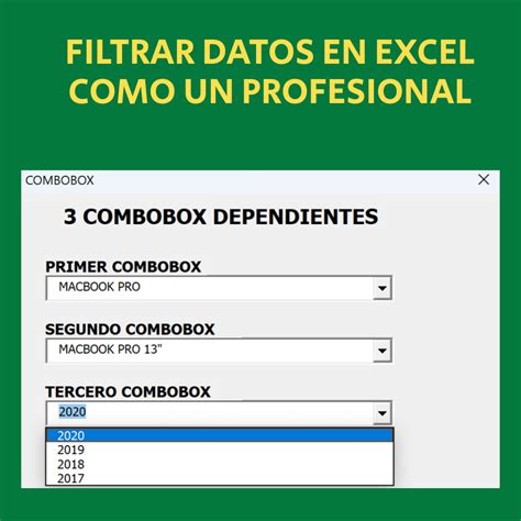 3 Combobox Dependientes Conociendo Excel