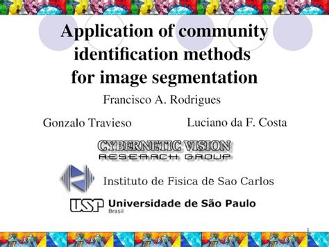 Ppt Application Of Community Identification Methods For Image