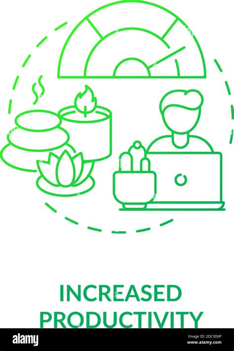 Increased Productivity Green Gradient Concept Icon Stock Vector Image And Art Alamy