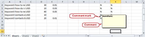 How To Add Show Hide Comments To Cell In Excel 2010