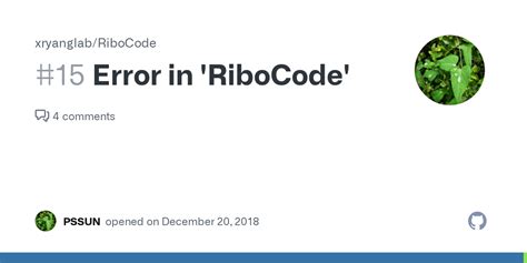 Error In Ribocode · Issue 15 · Xryanglabribocode · Github