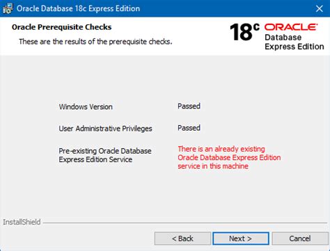 Cannot Reinstall Xe 18c After Doing An Uninstall Oracle Forums