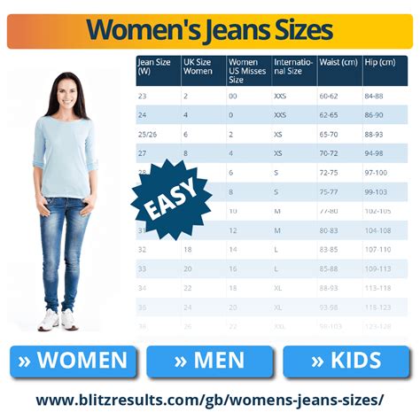 Jeans Size Conversion Chart Juniors At Carlos Brookover Blog