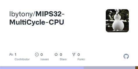 GitHub Lbytony MIPS32 MultiCycle CPU