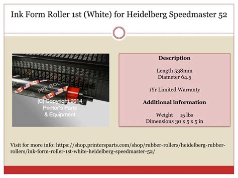 Ppt Rubber Roller Heidelberg Sm52 Rollers At Shopprintersparts