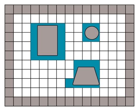 A Square Grid With Three Obstacles B Hexagonal Grid With Three Download Scientific Diagram