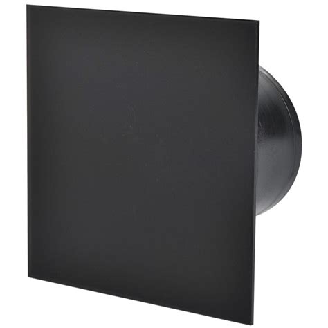 Вентилатор за баня квадратен с клапа 163 163 ф100мм 169m3 ч стъкло черен мат Mmotors Mmp 06 4857