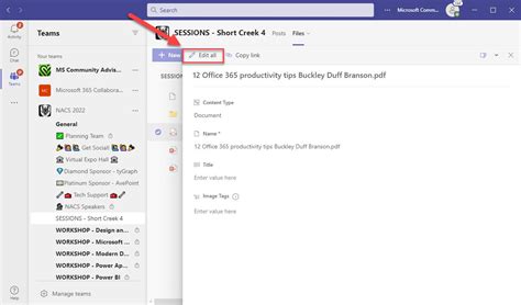 Productivity Tip Editing Metadata In Teams Files Buckleyplanet