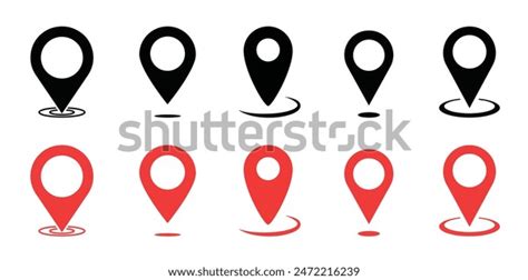 Location Icon Set Flat Icon Set Stock Vector Royalty Free 2472216239 Shutterstock