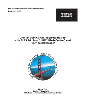 Oracle G RAC Implementation With Linux EServer IBM XSeries EServer BladeCenter And IBM